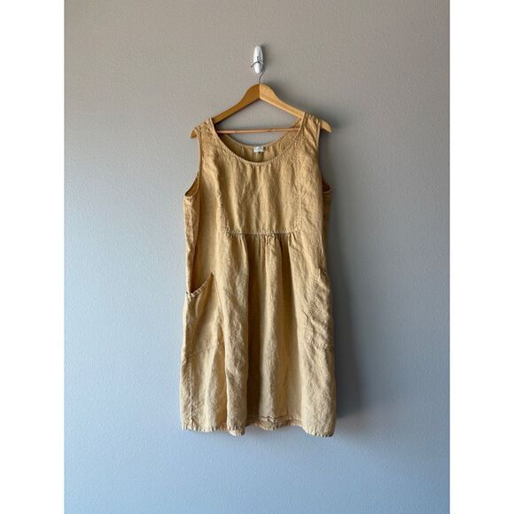 Poetry | Dresses | Poetry Garment Dyed Sleeveless Linen Dress | Poshmark